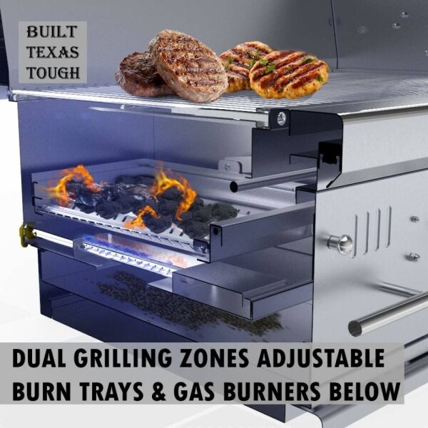 Sunstone® Series 42″ Gas Hybrid Dual Zone Charcoal/Wood Sunstone® Series 42″ Gas Hybrid Dual Zone Charcoal/Wood